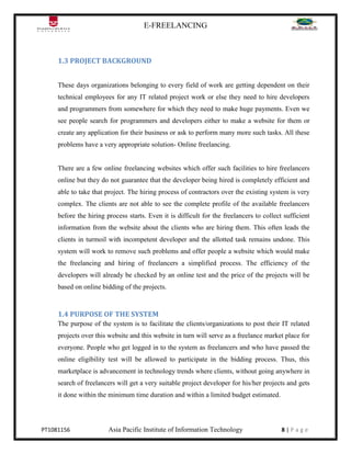 E-FREELANCING - MAJOR/FINAL YEAR PROJECT DOCUMENTATION | PDF