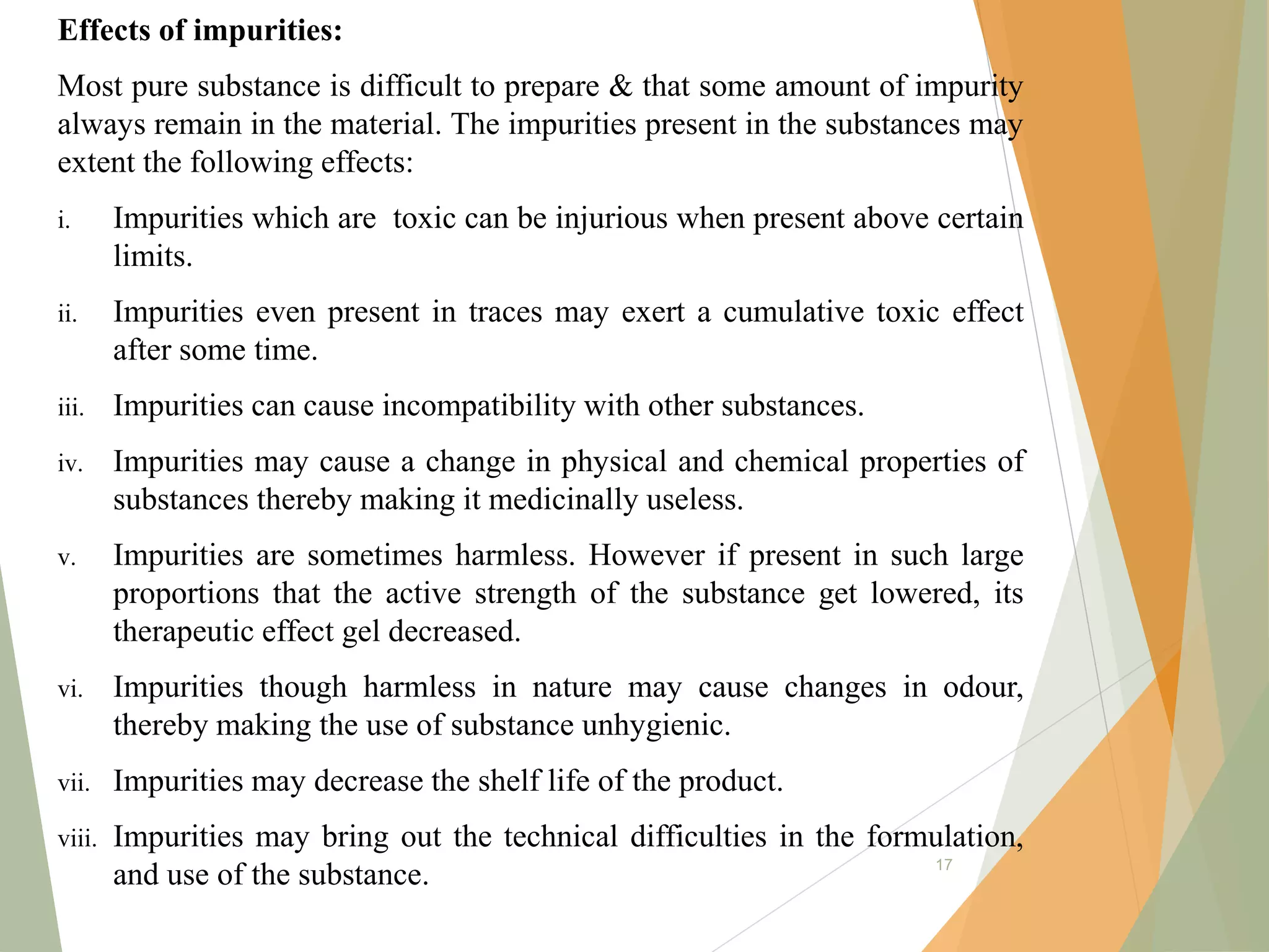 Impurities in Pharmaceutical substances | PPT