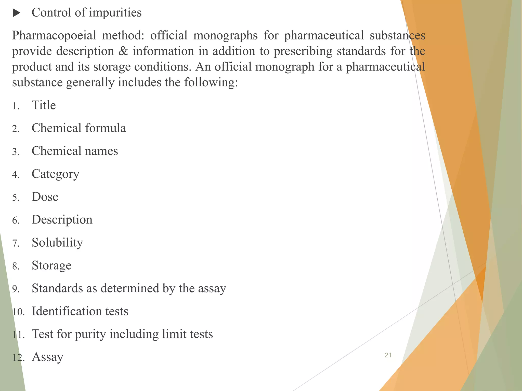 Impurities in Pharmaceutical substances | PPT