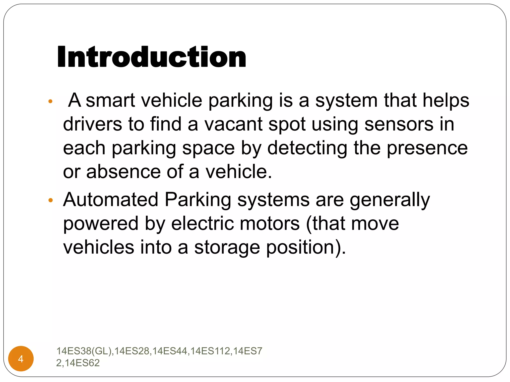 smart vehicle parking system | PPTX