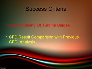 Design and Analysis Of Kaplan Turbine Blades Final Year Project | PPT