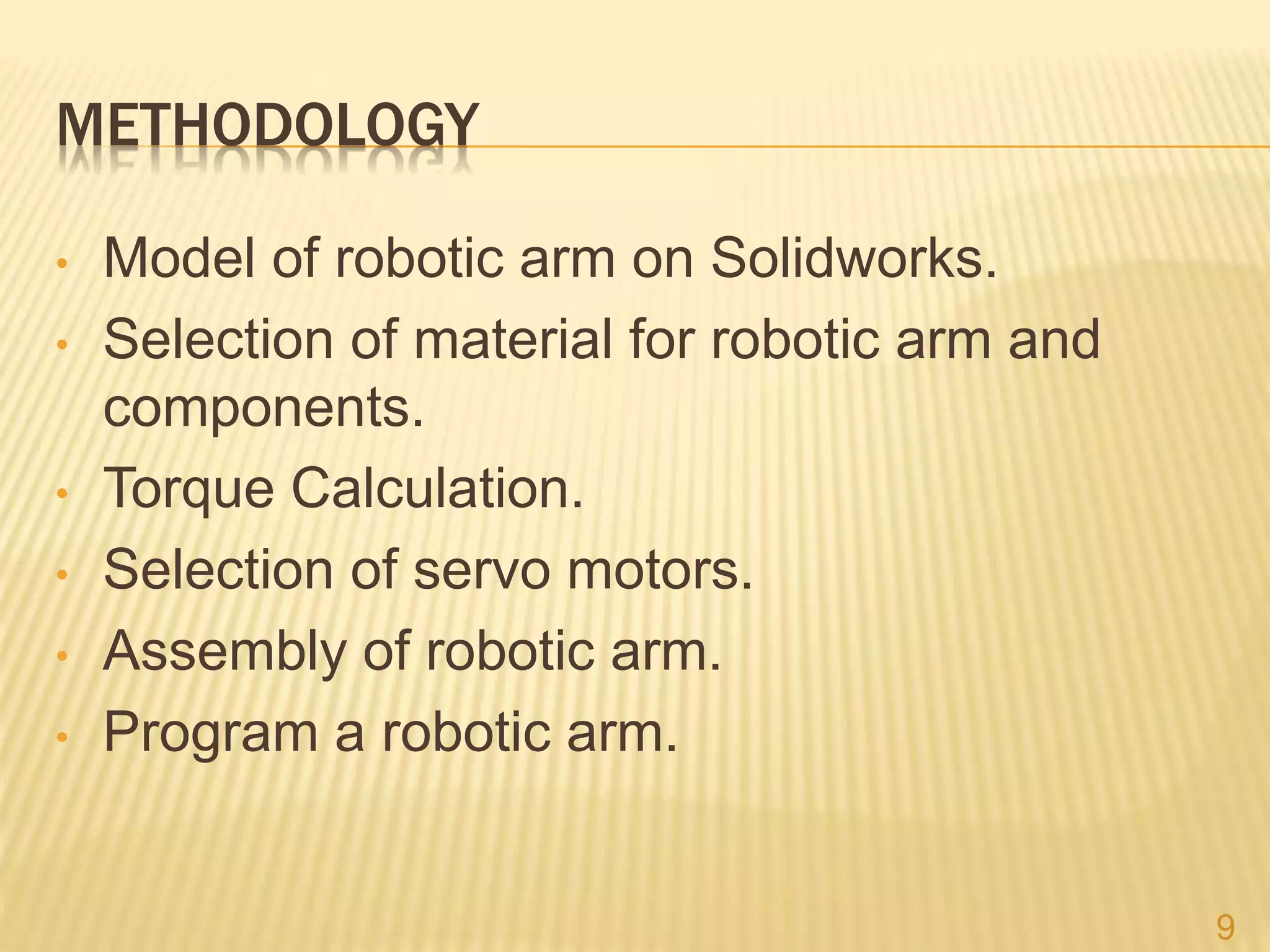 Robotic Arm 5 degree of freedom (5 DOF) | PPTX