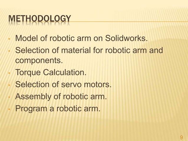 Robotic Arm 5 degree of freedom (5 DOF) | PPTX | Robotics | Technology & Computing