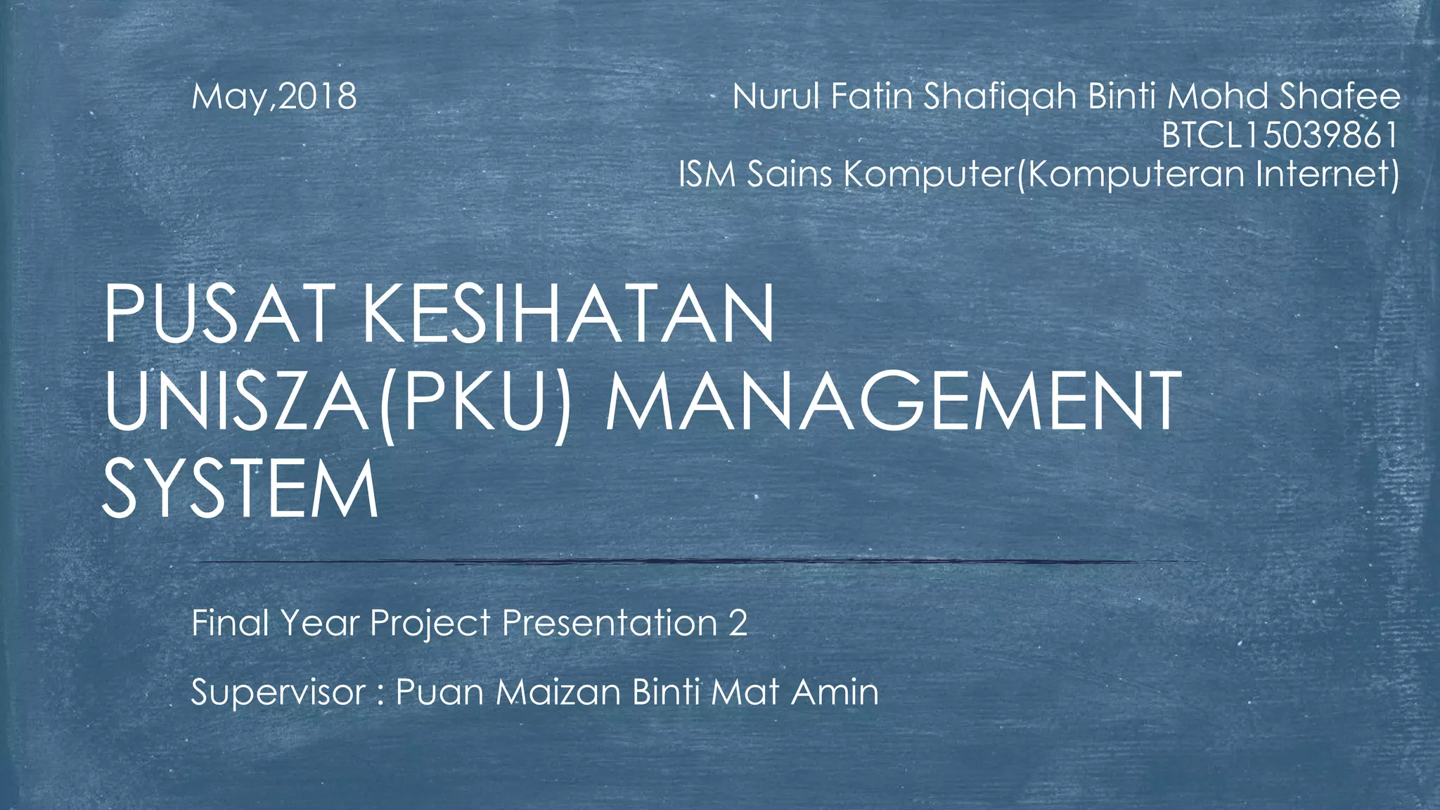Fyp presentation slide pku management system | PDF