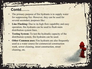 Evaluating Proper Location for Fire Hydrants on Main Road | PPTX