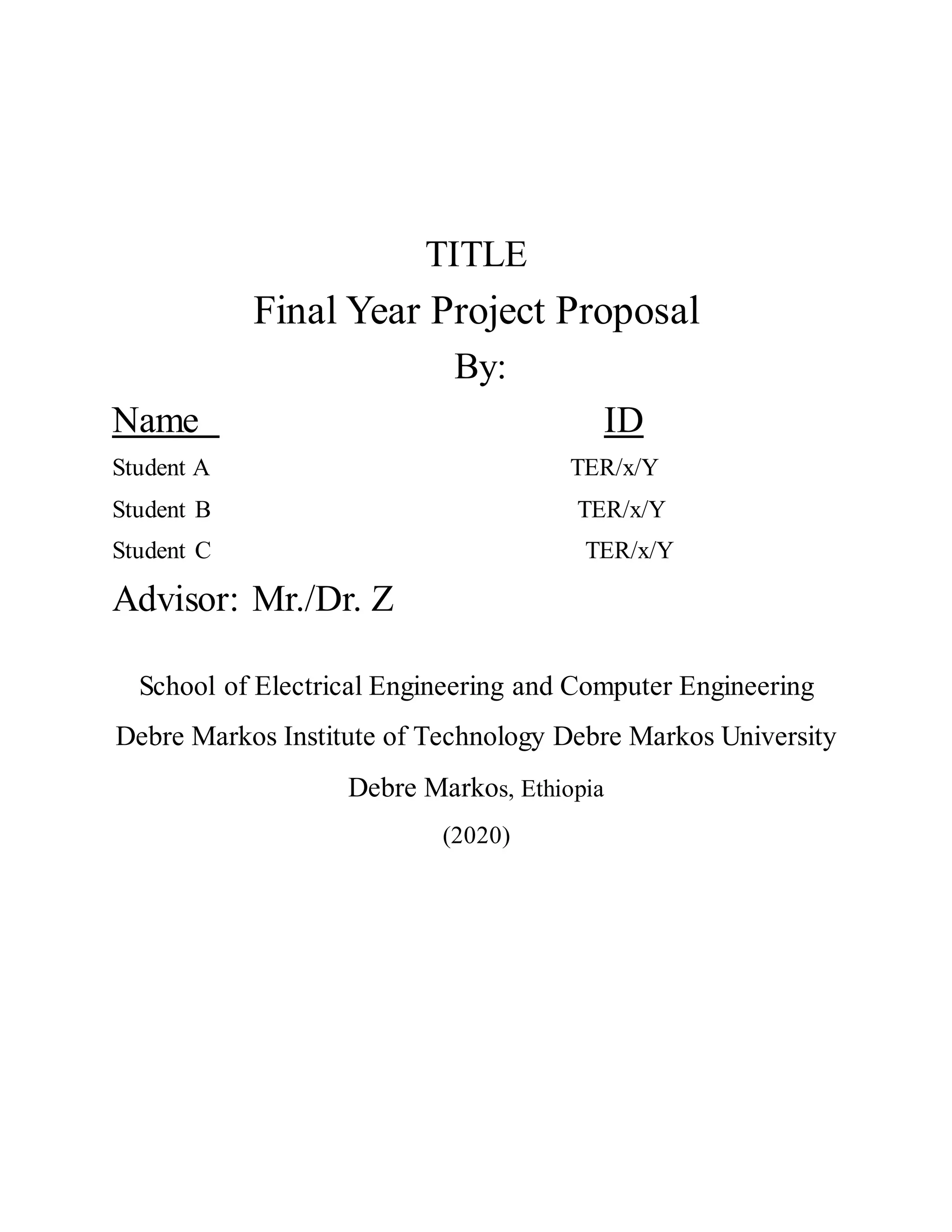Fyp proposal format | PDF