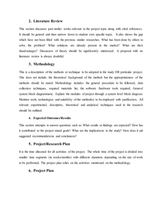 Fyp proposal format | PDF