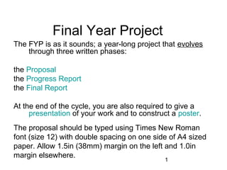 Fyp proposal writing | PPT