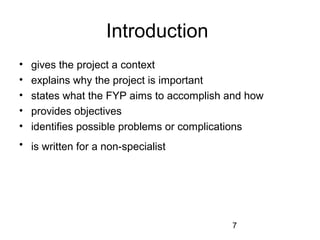Fyp proposal writing | PPT