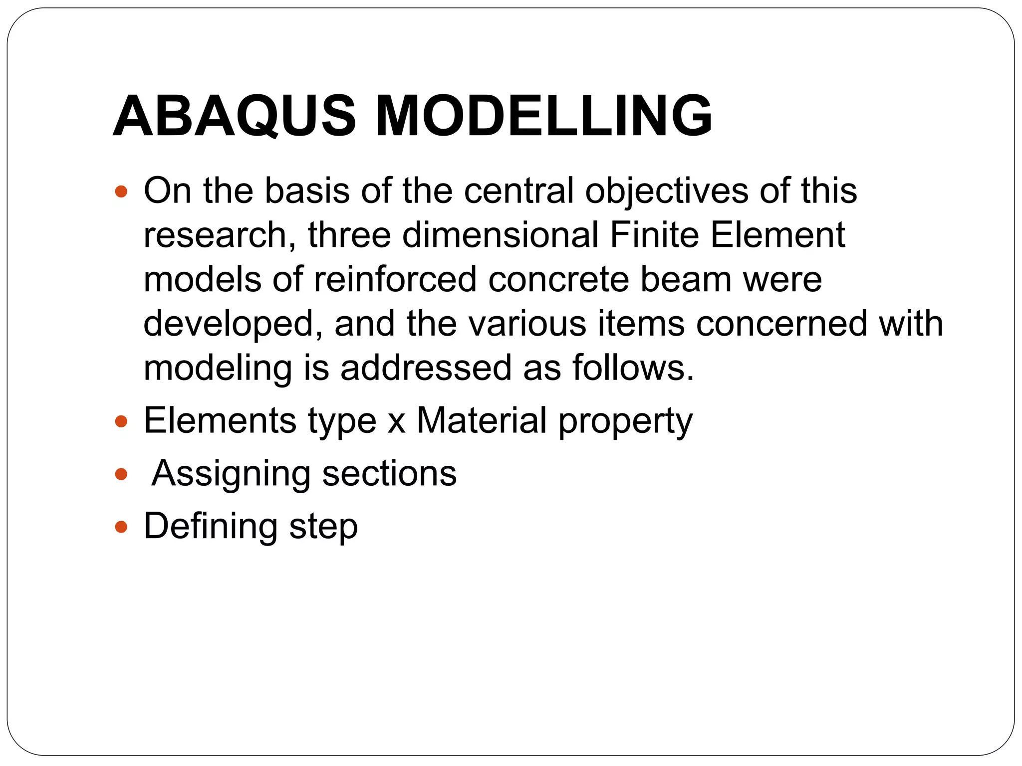 RCC design using Abaqus software | PPTX