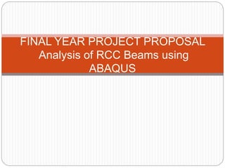 RCC design using Abaqus software | PPTX