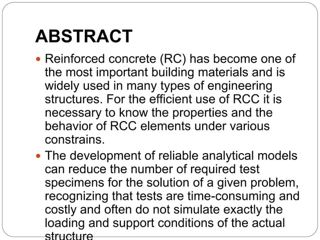 RCC design using Abaqus software | PPTX