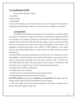 final year project report on EDM Machine BS tech mechanical | PDF