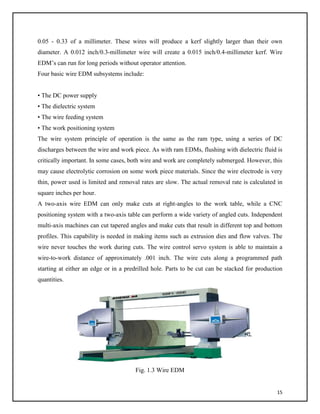 final year project report on EDM Machine BS tech mechanical | PDF