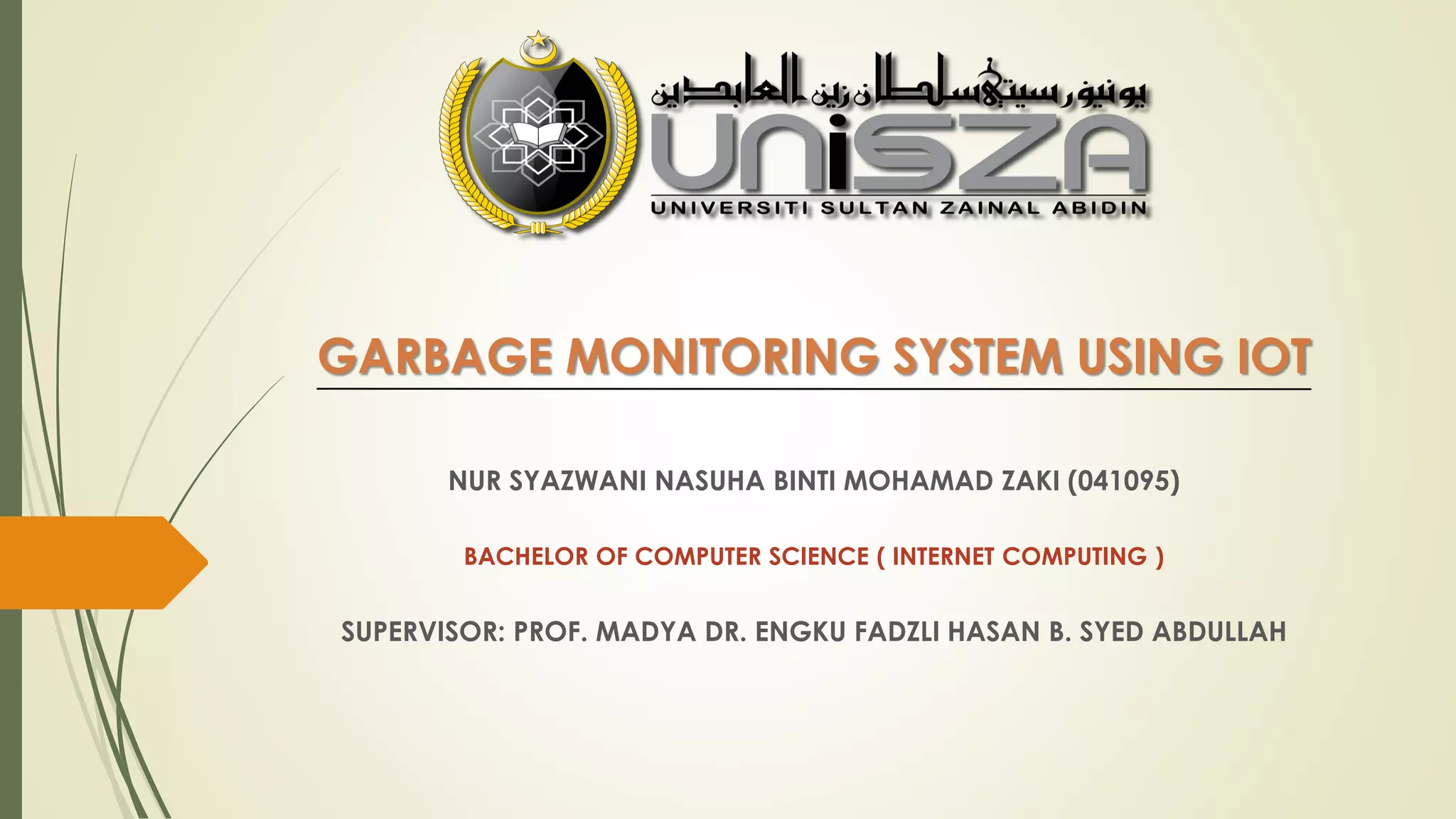 FYP PRESENTATION - IOT GARBAGE MONITORING SYSTEM | PDF | Home ...