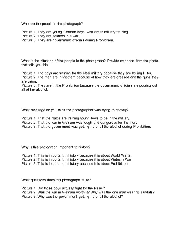 Fys critical thinking individual photo analysis | PDF