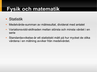 Fysik och matematik | ODP