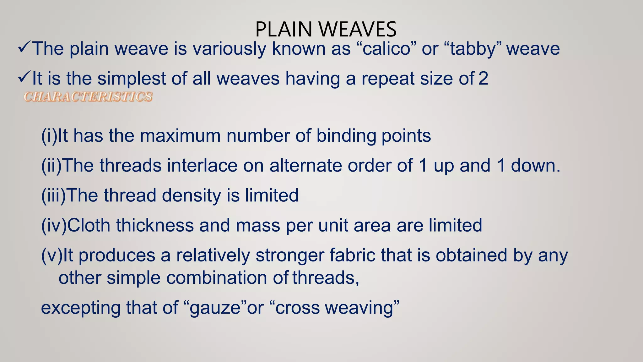 FYS UNIT 5 basicweaves.pptx