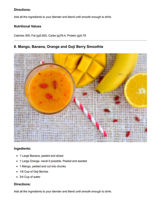 22 Simple Smoothie Recipes | PDF | Nutrition | Healthy Living