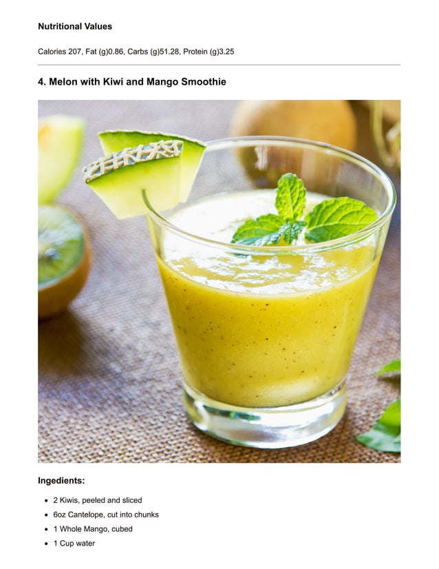 22 Simple Smoothie Recipes | PDF | Nutrition | Healthy Living