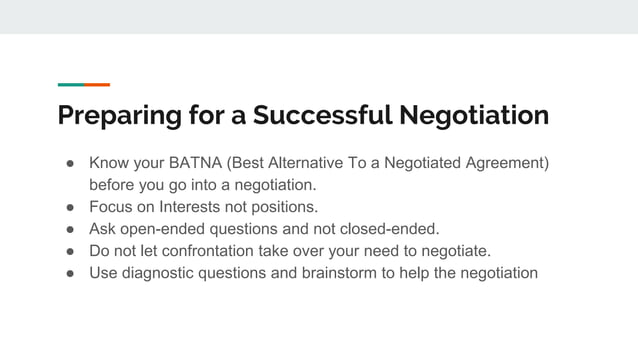 Negotiation Foundations | PPTX