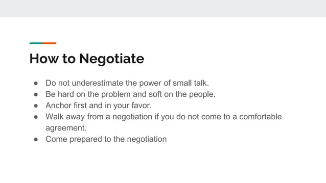Negotiation Foundations | PPTX