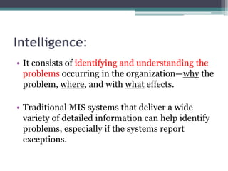 Mis chapter 4 information systems, management, and decision making | PPTX