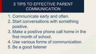 Effective parent communication | PPTX
