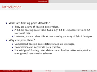 Floating Point Compression EIT'15 | PPT