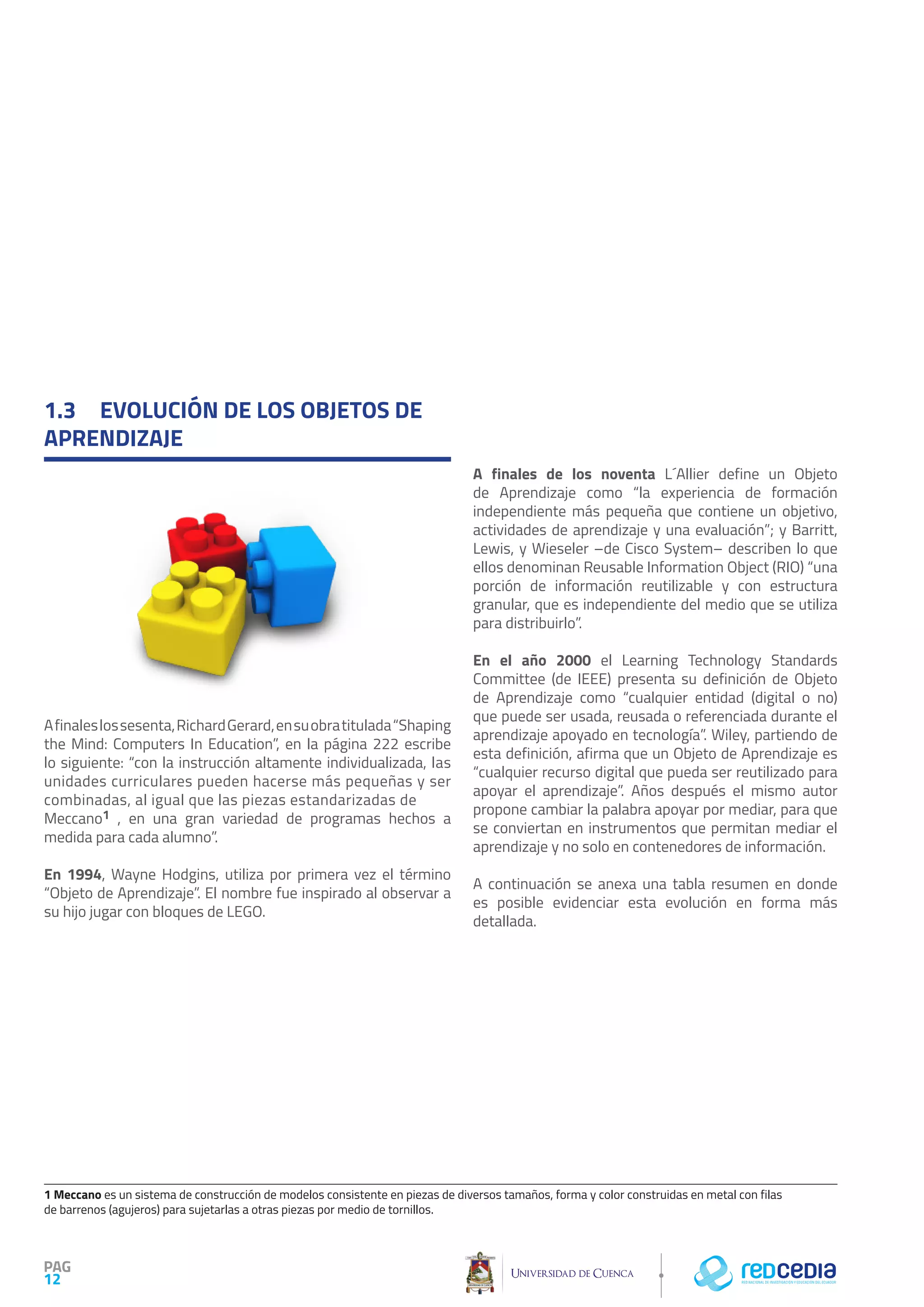 Bases de datos institucionales nacionales (objetos de aprendizaje) | PDF