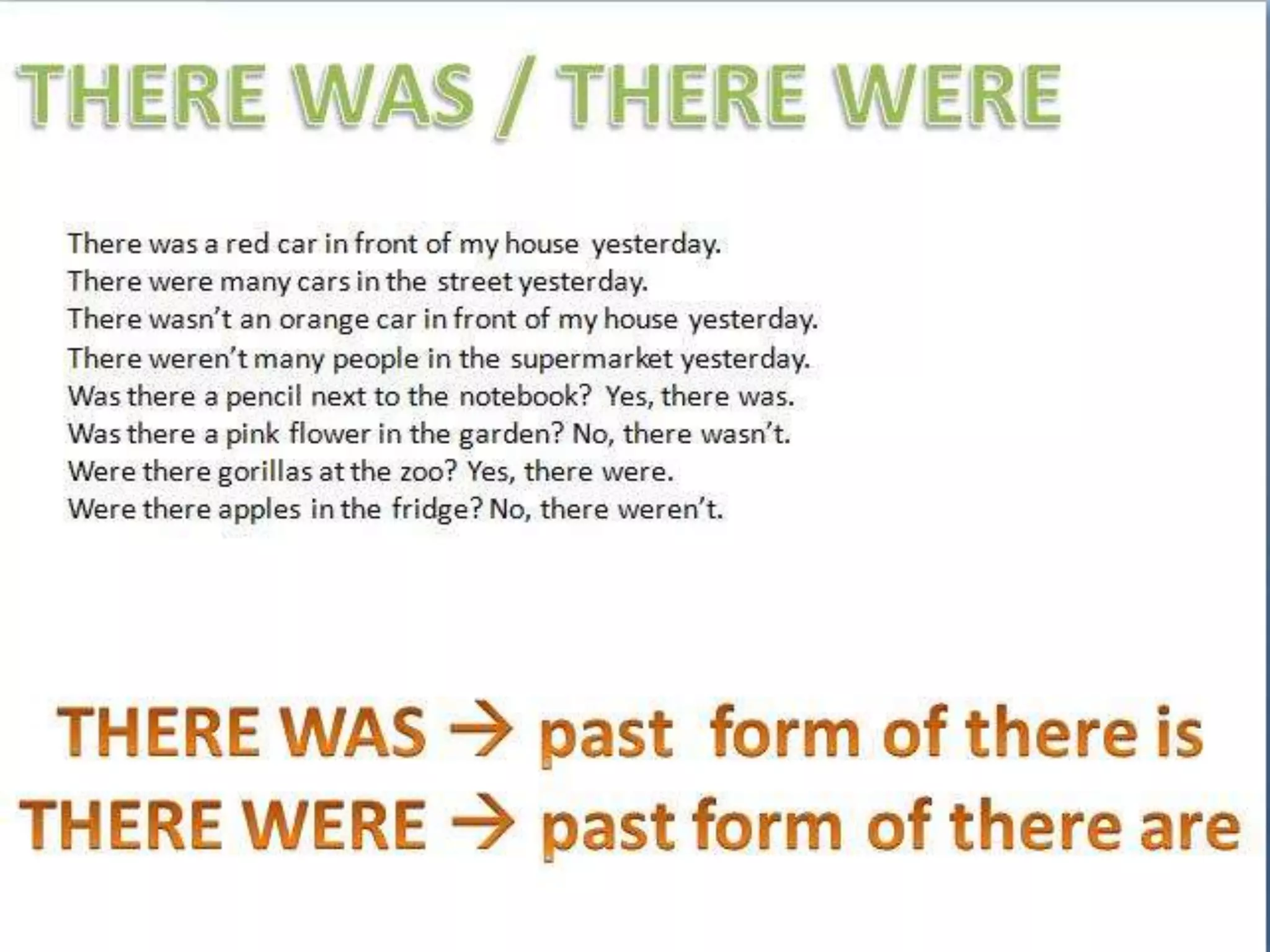 Was were- simple past of verb to be | PPTX