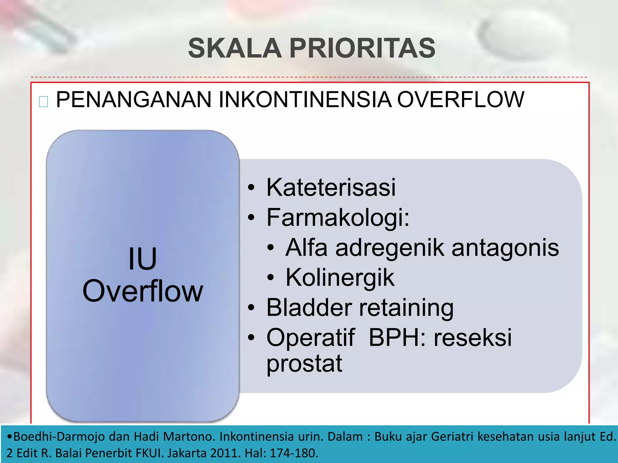 Inkontinensia urin | PPTX