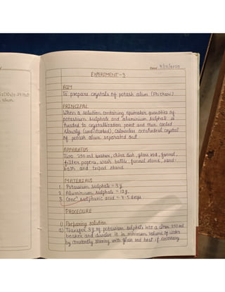 Cbse class 12 Chemistry practical file/record 2021-22 | PDF