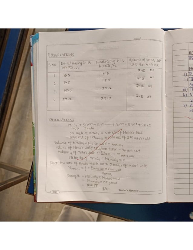 Cbse class 12 Chemistry practical file/record 2021-22 | PDF