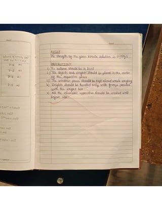 Cbse class 12 Chemistry practical file/record 2021-22 | PDF