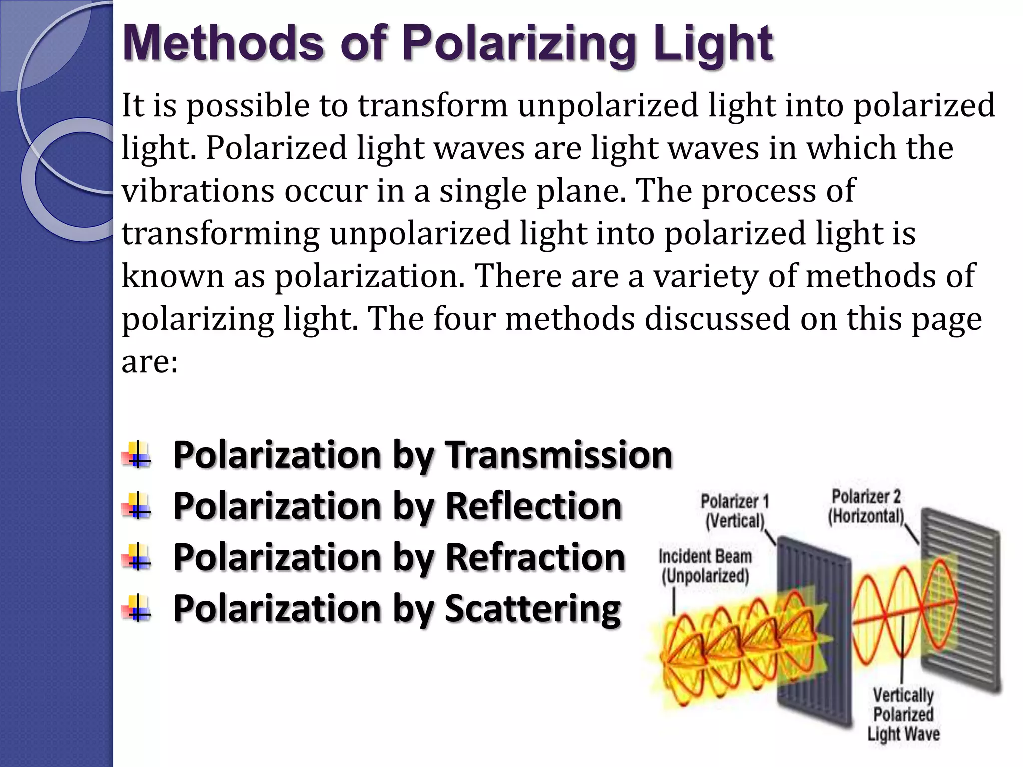 Polarization Of Light Pptx Physics Science