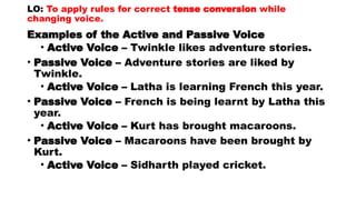 active and passive voice for grade 10 cbse | PPTX