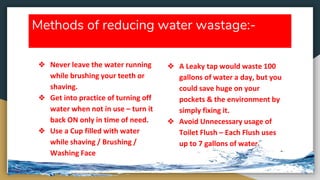 wastage of water in lpu | PPT