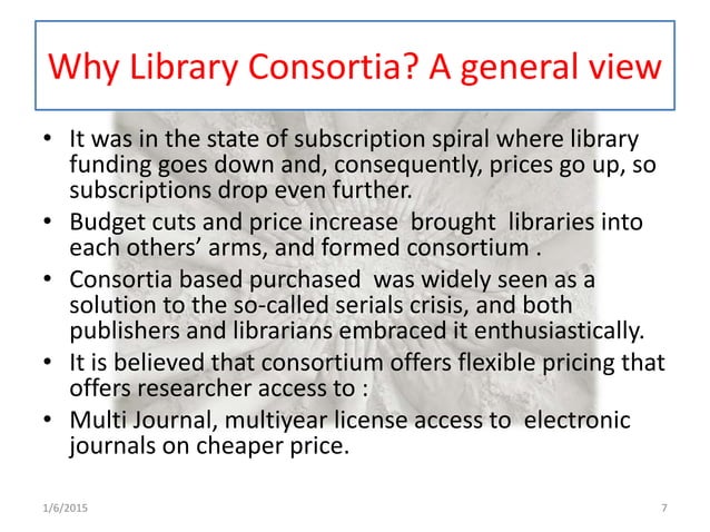 LIBRARY CONSORTIA | PPT