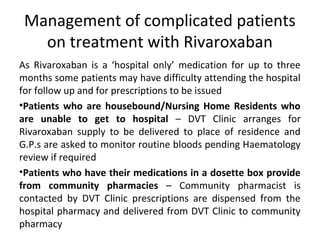 DVT Outpatient Clinic at Univeristy Hospital Lewisham | PPT
