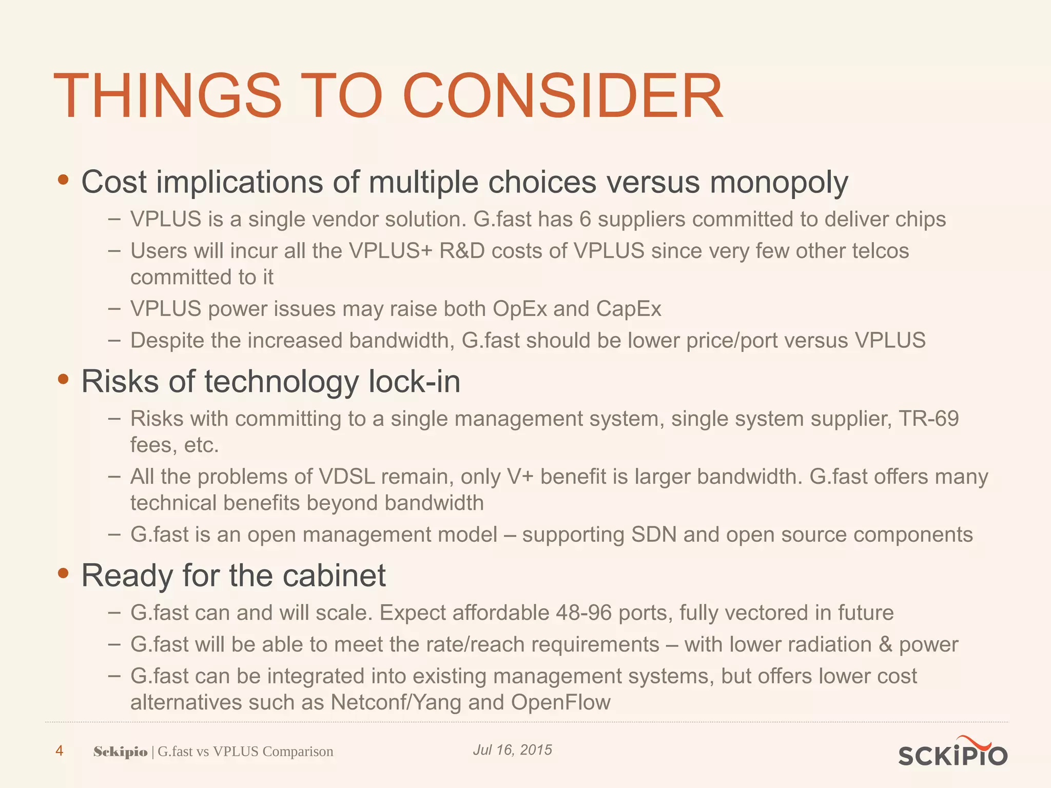 G.fast vs VDSL 35(b) VPLUS | PPT