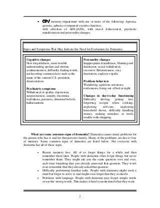 Dementia notes | PDF