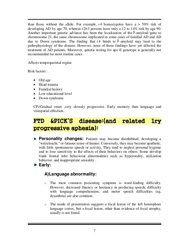 Dementia notes | PDF