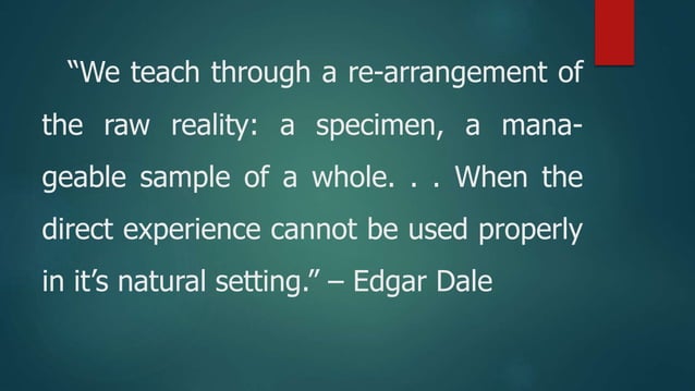 teaching with contrive experiences | PPT