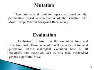 Genetic Algorithm for task scheduling in Cloud Computing Environment | PPTX