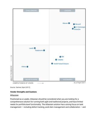 Magic Quadrant for Enterprise Agile Planning Tools Published: 27 April ...