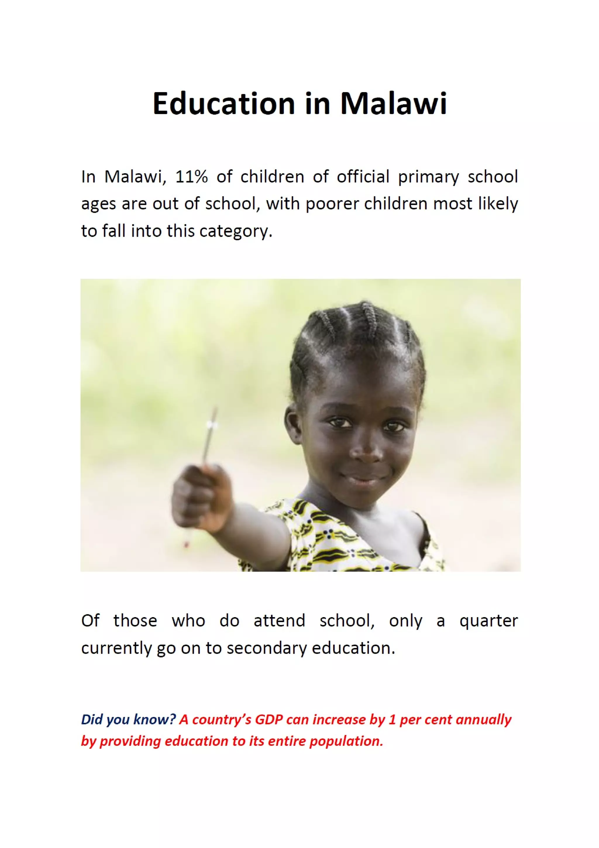 Education in Malawi | PDF