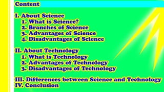 Science and Technology | PPT