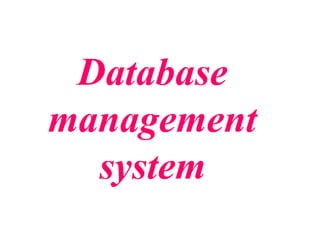 database management system | PPT