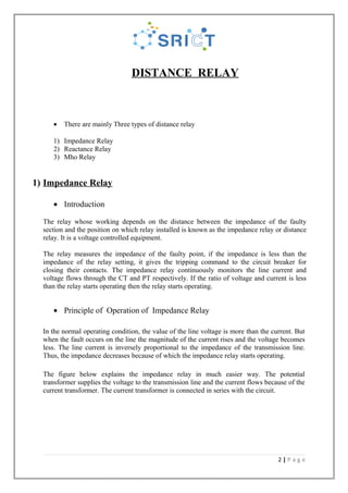DISTANCE PROTECTION RELAY | DOC